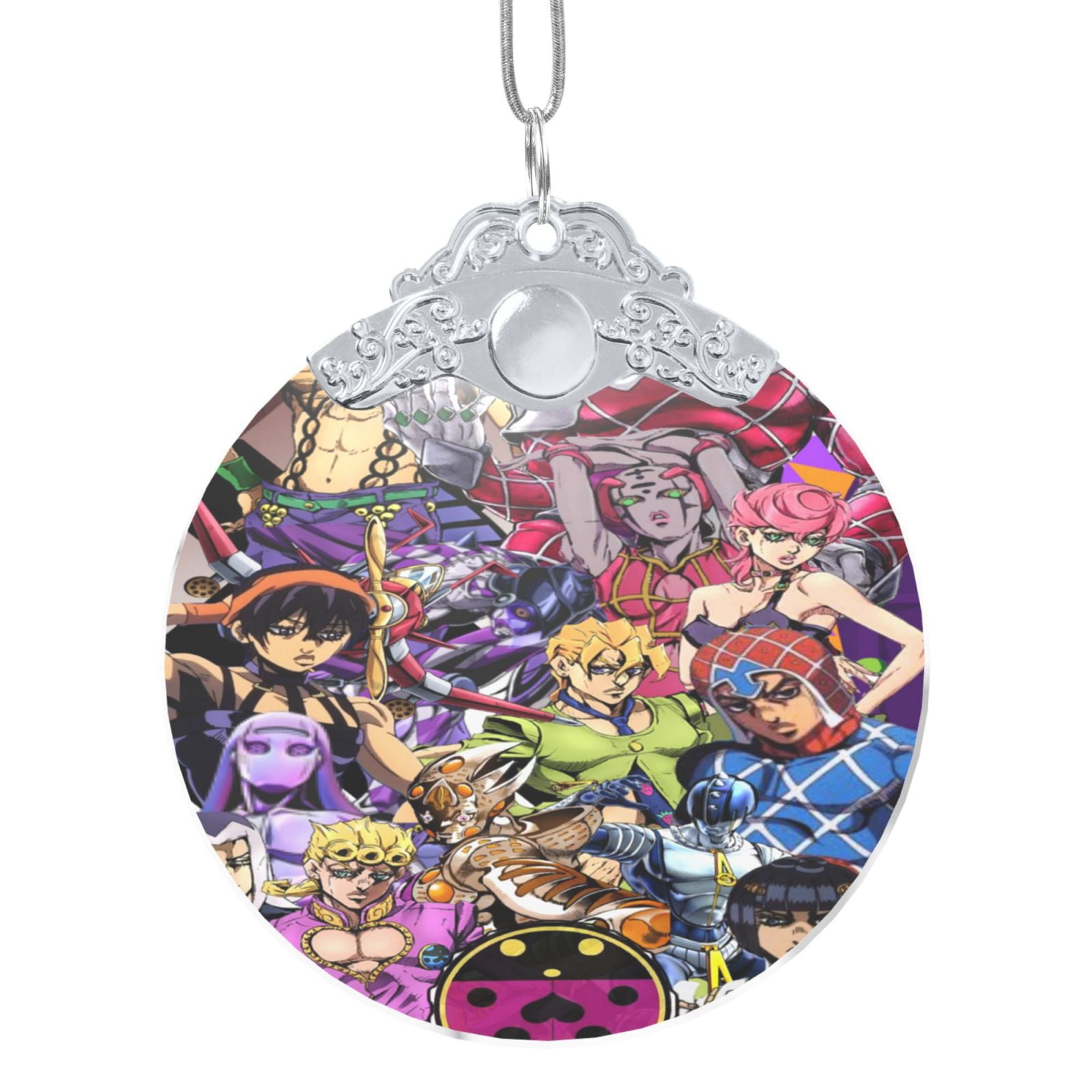 JoJo Bizarre Adventure Round Glass Pendant Christmas Decoration Holiday ...