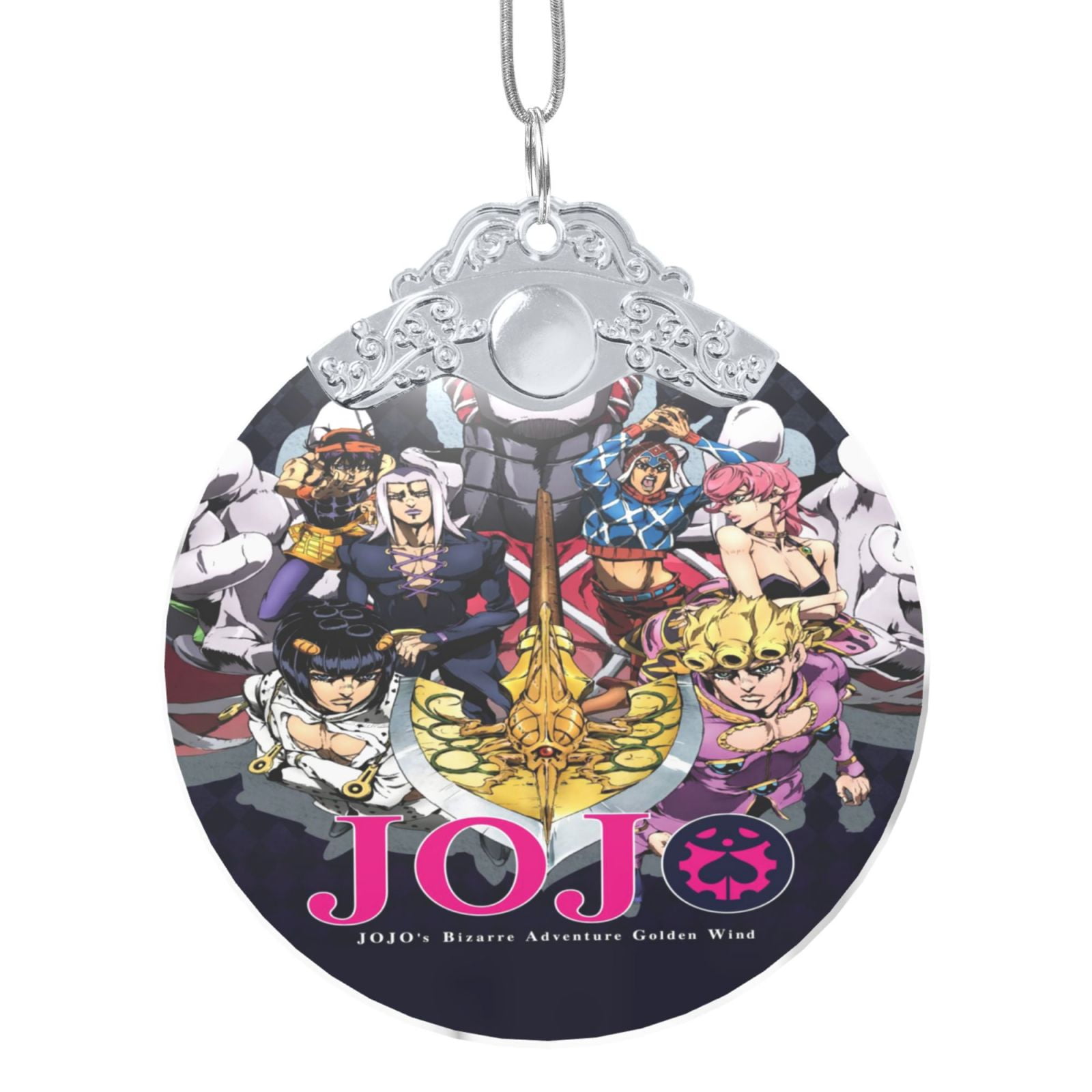 JoJo Bizarre Adventure Round Glass Pendant Christmas Decoration Holiday ...