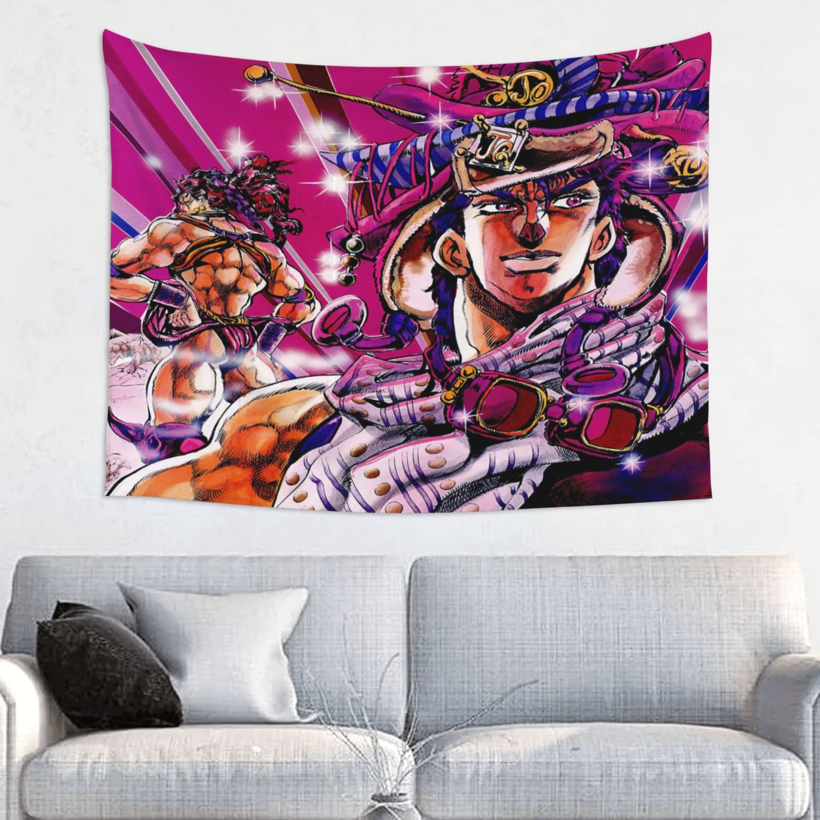 JoJo Bizarre Adventure Tapestry Anime Poster Large Background Wall Art ...