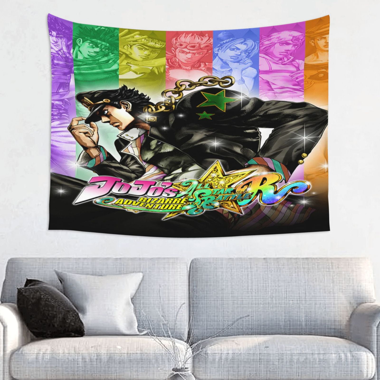 JoJo Bizarre Adventure Tapestry Anime Poster Large Background Wall Art ...