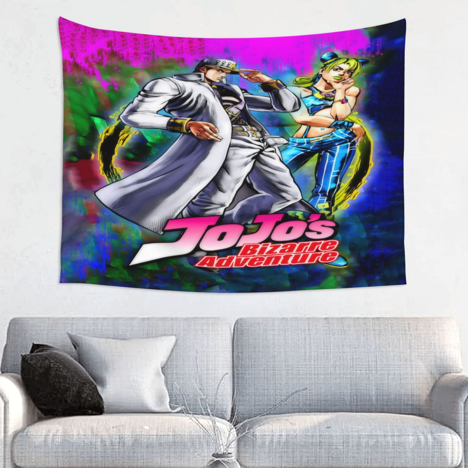 JoJo Bizarre Adventure Tapestry Anime Poster Large Background Wall Art ...