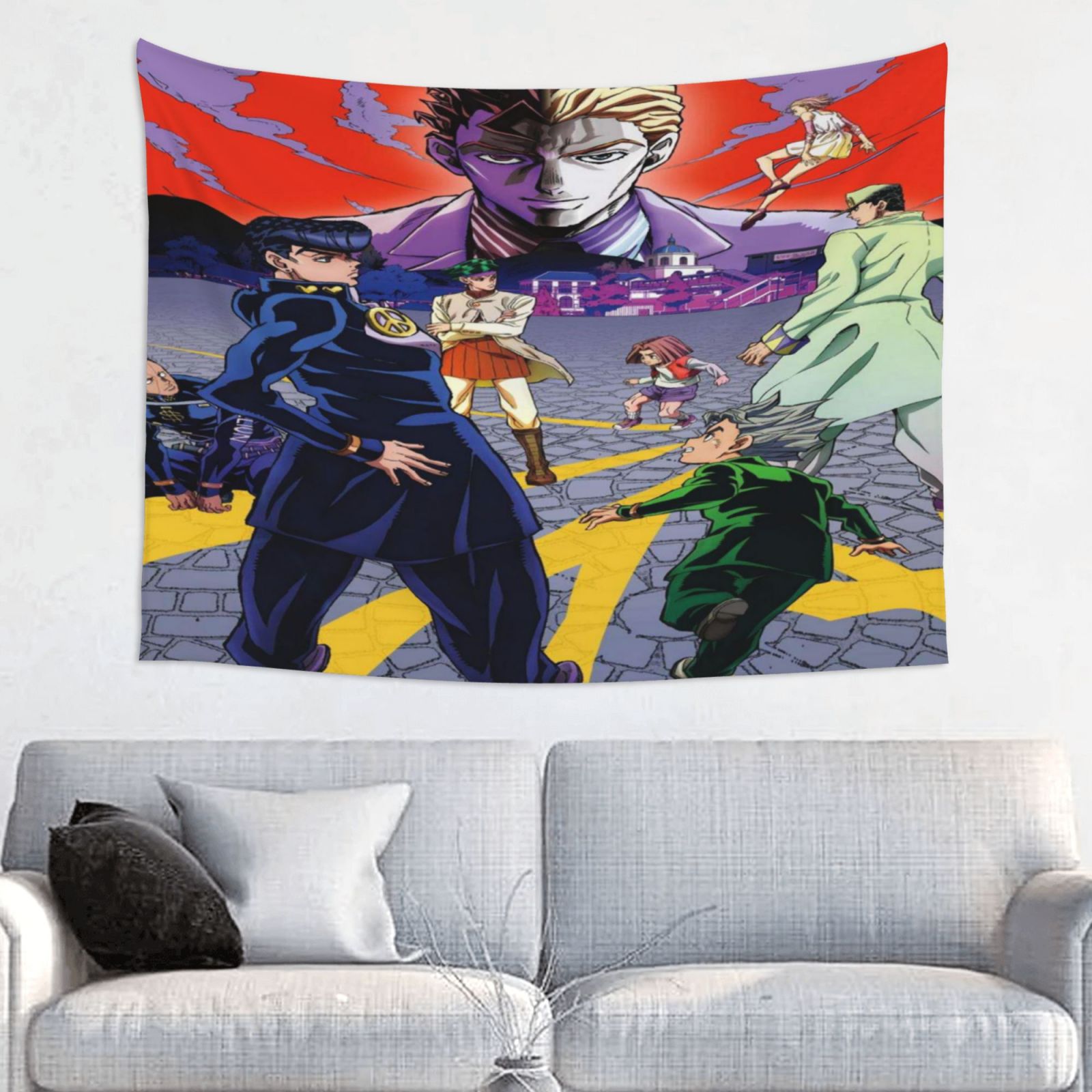 JoJo Bizarre Adventure Tapestry Anime Poster Large Background Wall Art ...