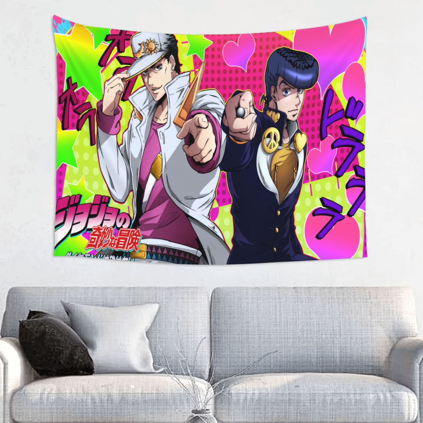 JoJo Bizarre Adventure Tapestry Anime Poster Large Background Wall Art ...