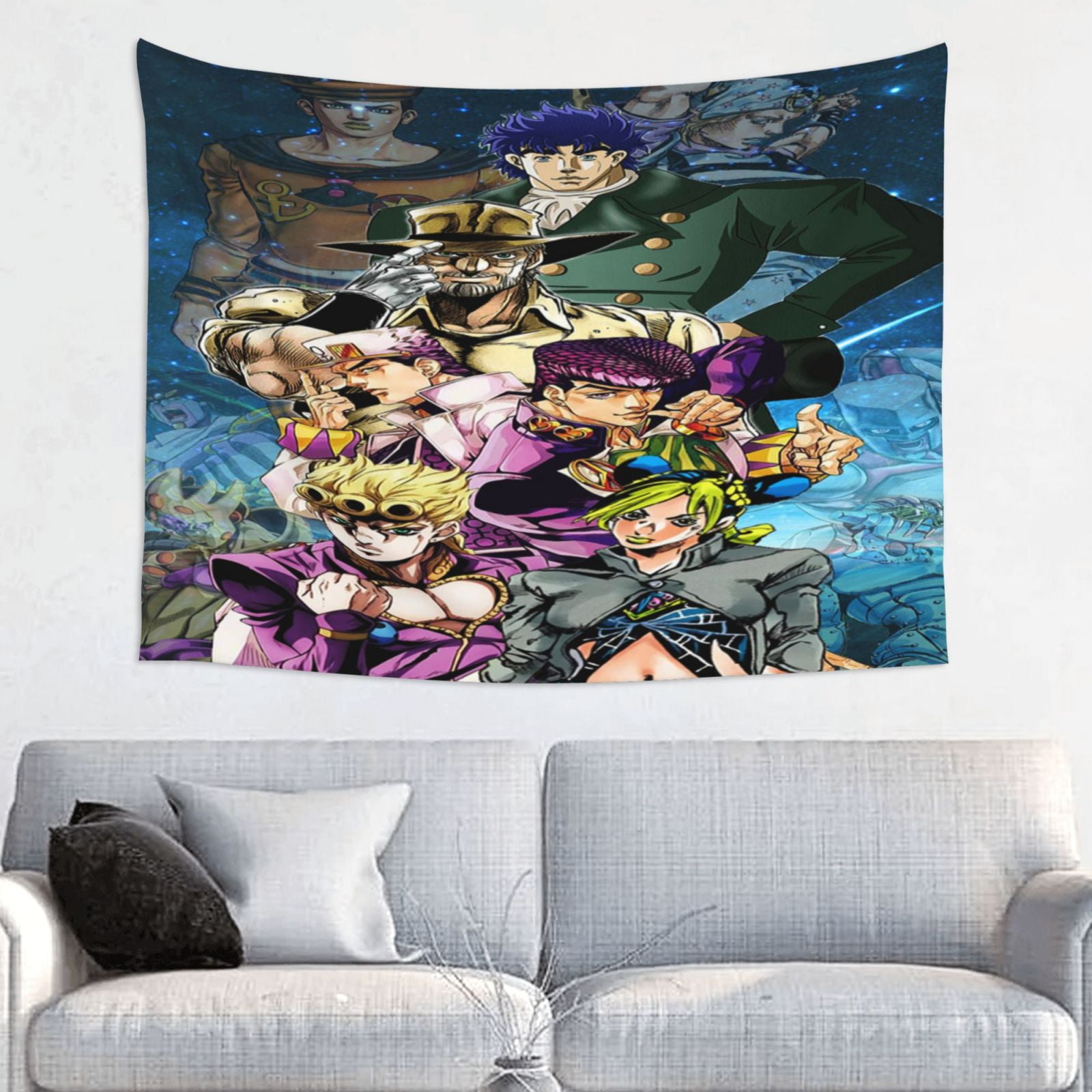 JoJo Bizarre Adventure Tapestry Anime Poster Large Background Wall Art ...