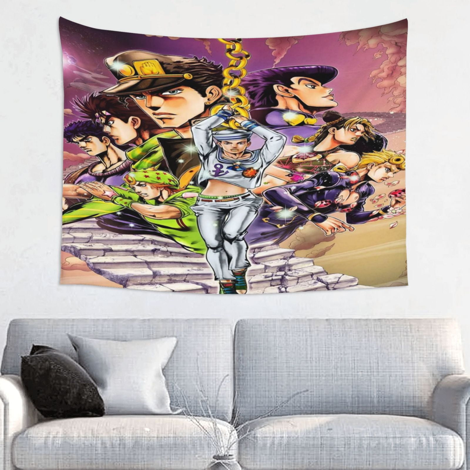 JoJo Bizarre Adventure Tapestry Anime Poster Large Background Wall Art ...