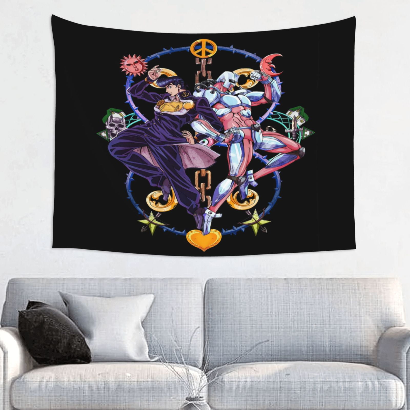 JoJo Bizarre Adventure Tapestry Anime Poster Large Background Wall Art ...