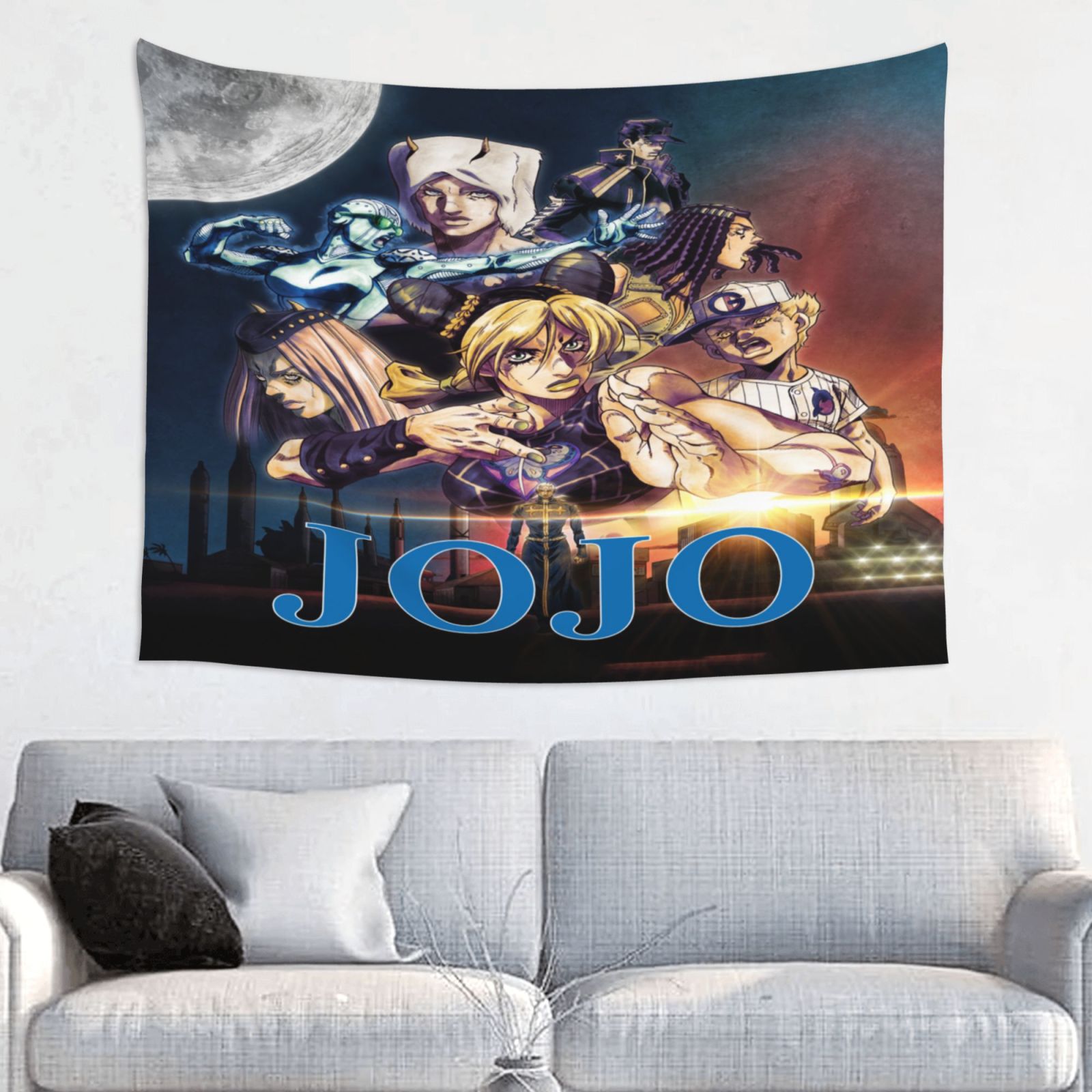 JoJo Bizarre Adventure Tapestry Anime Poster Large Background Wall Art ...