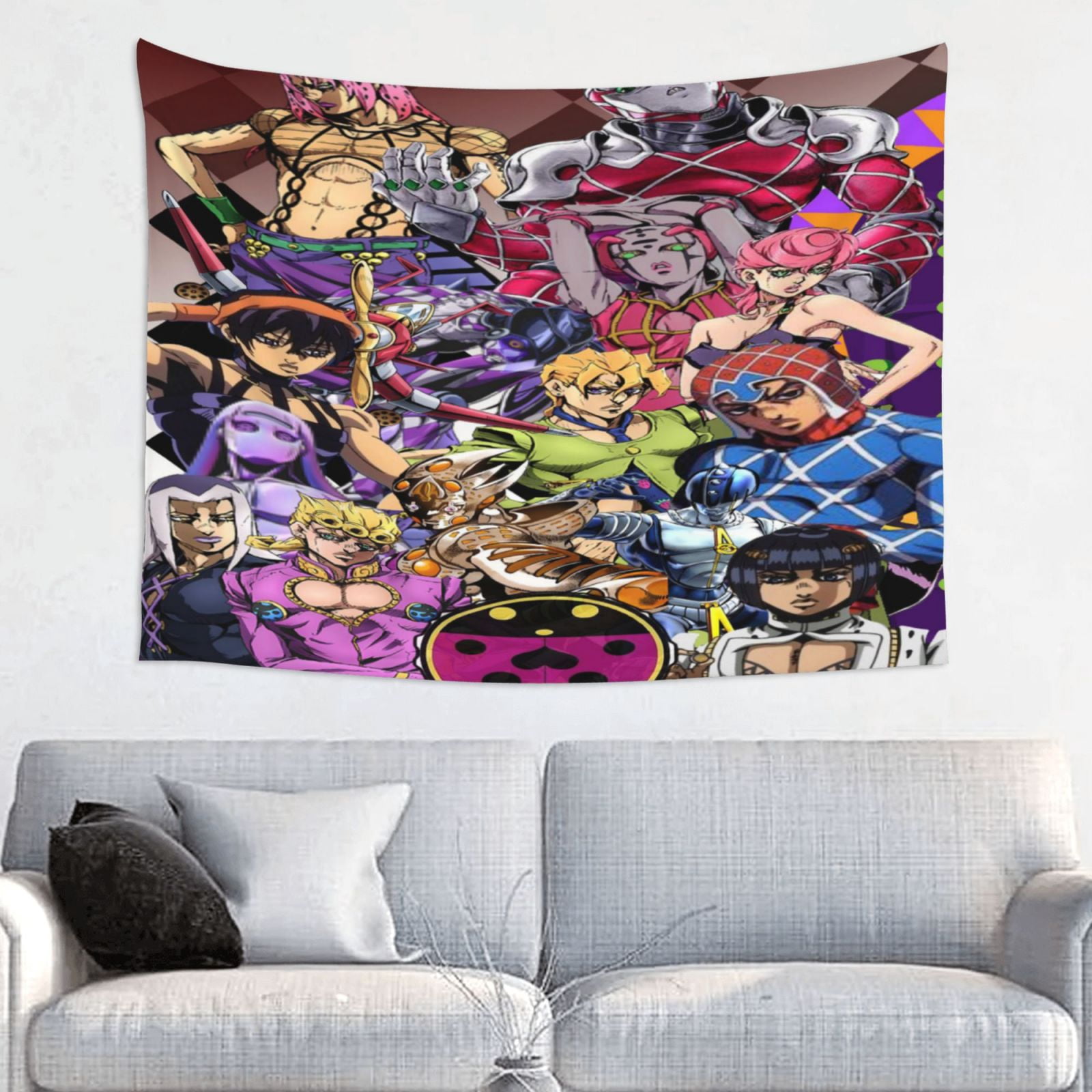 JoJo Bizarre Adventure Tapestry Anime Poster Large Background Wall Art ...