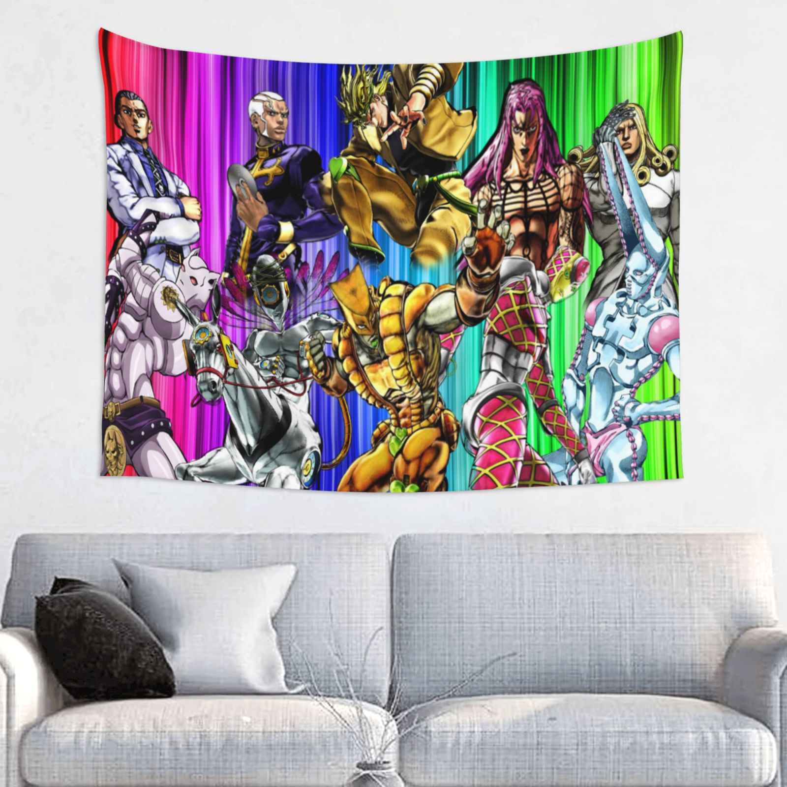 JoJo Bizarre Adventure Tapestry Anime Poster Large Background Wall Art ...