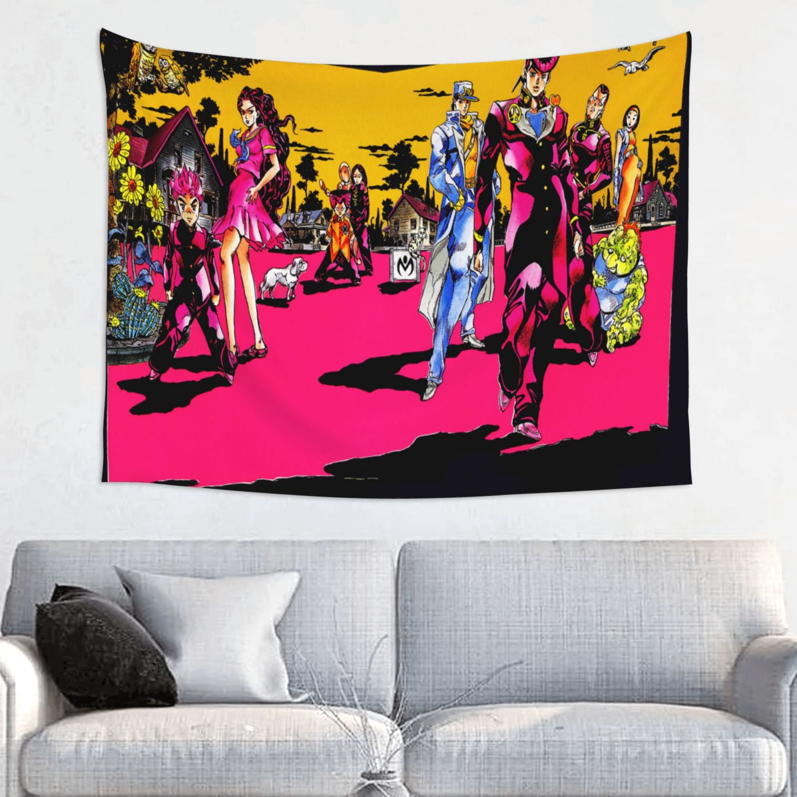 JoJo Bizarre Adventure Tapestry Anime Poster Large Background Wall Art ...
