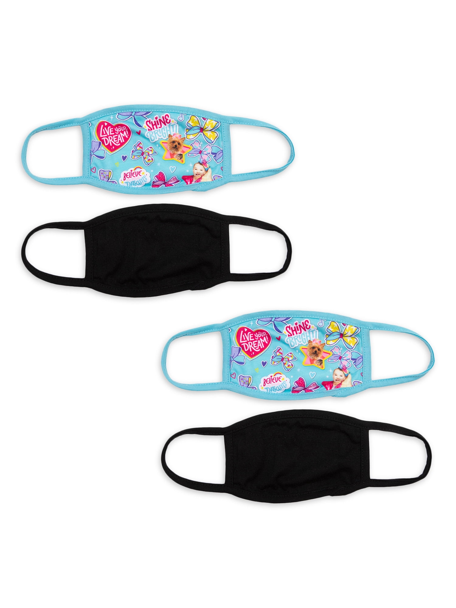 JoJo Siwa 4-Piece Face Mask Set - Polyester Masks for Youth - Walmart.com