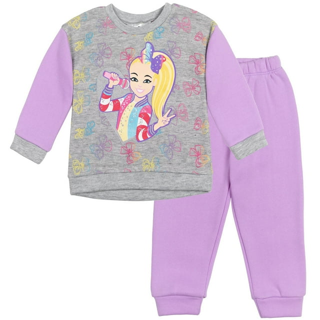 JoJo Siwa Big Girls Fleece Sweatshirt and Pants Set Toddler to Big Kid ...