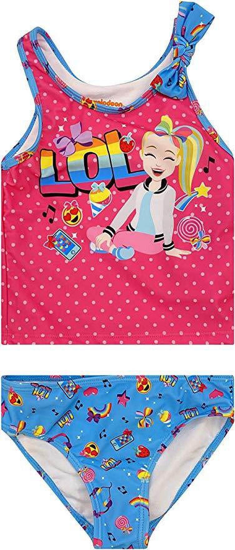 JoJo Siwa Character LOL Tankini Top & Bottom Swimsuit Set - Pink/Blue ...