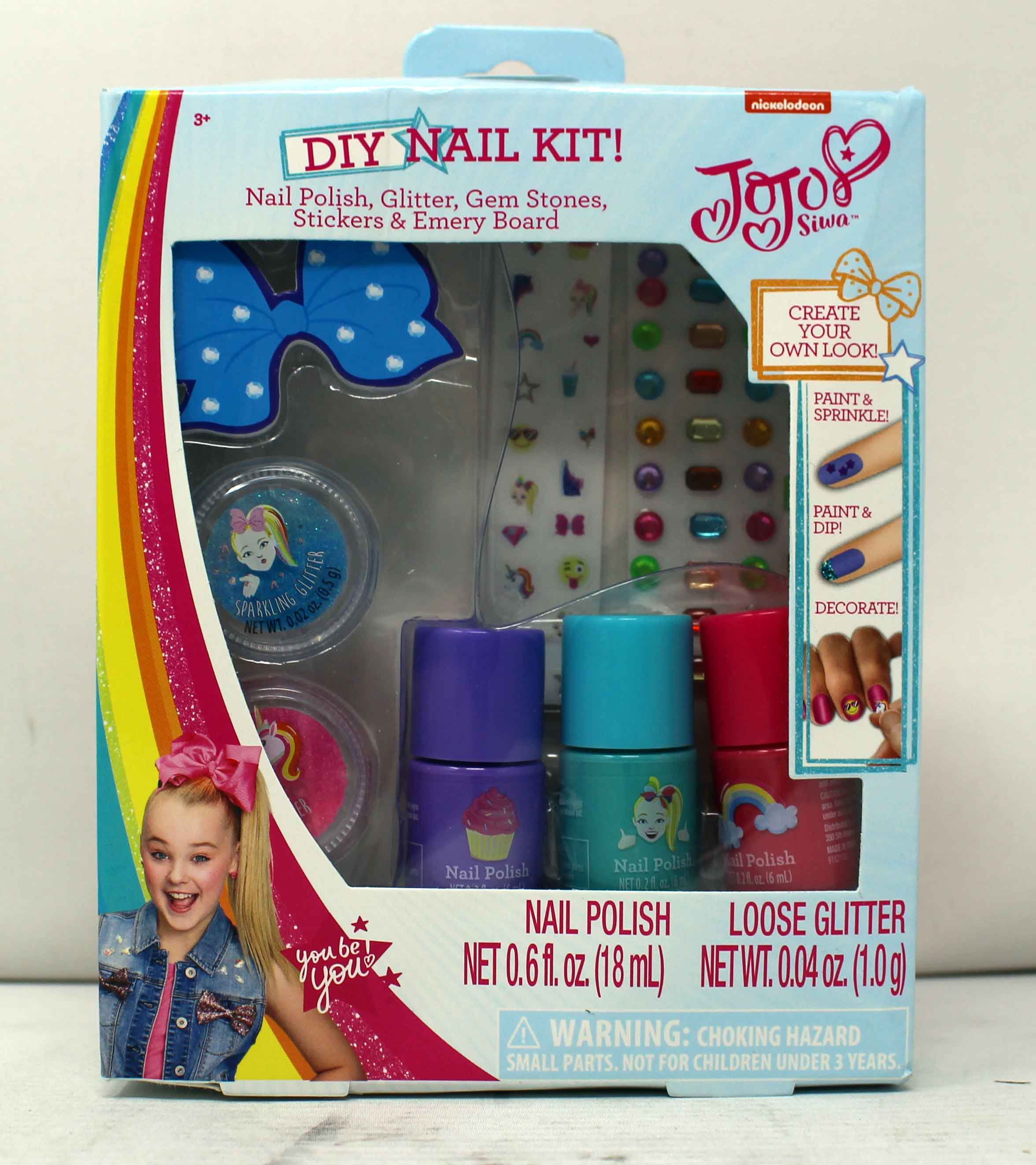 JoJo Siwa DIY Nail Kit- Includes Polish, Glitter, Stickers & More ...