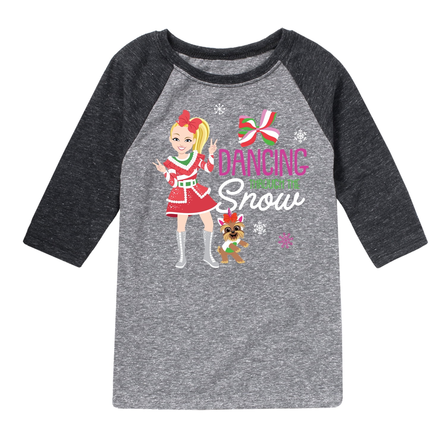 JoJo Siwa - Dancing Through The Snow - Toddler And Youth Raglan Graphic ...