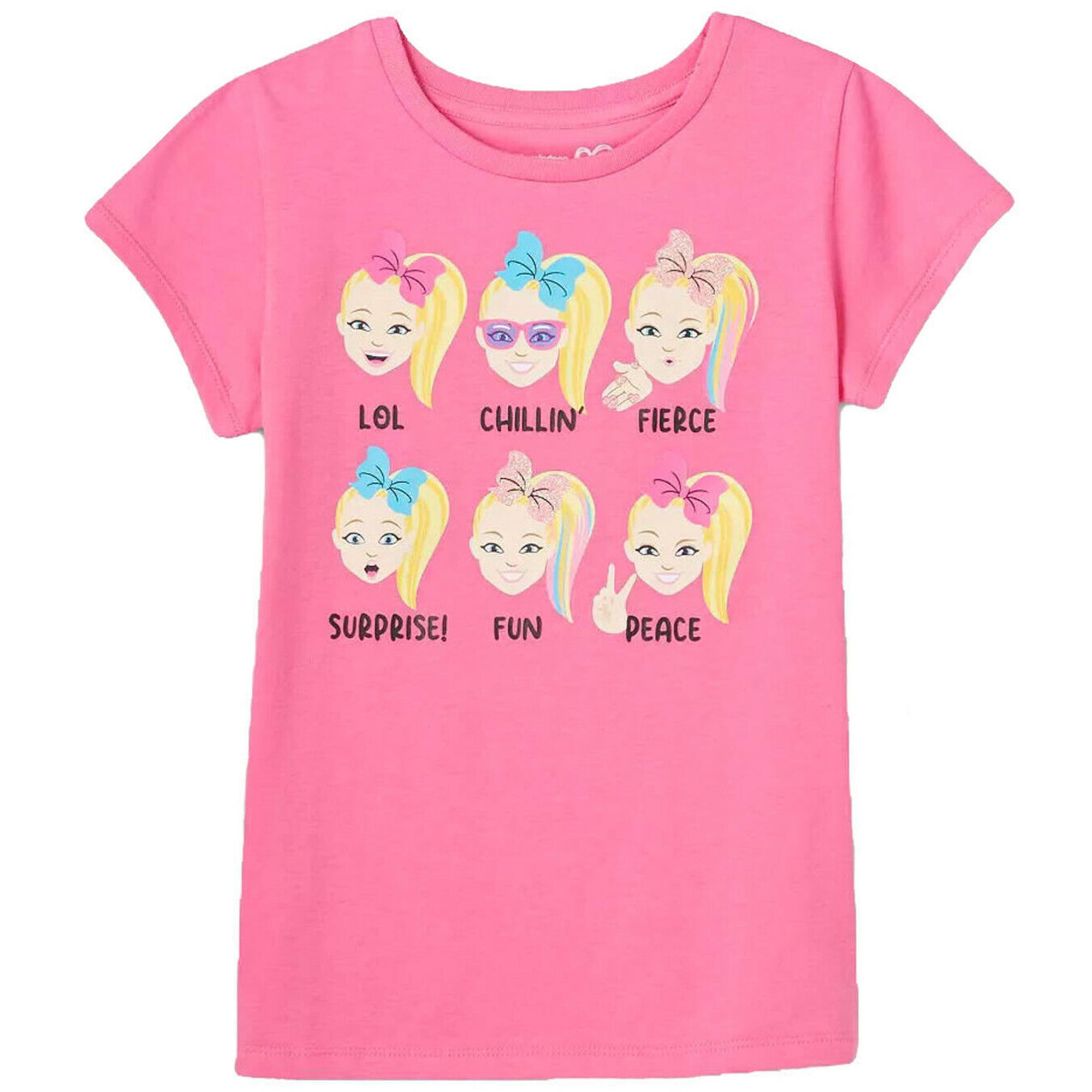JoJo Siwa Expressions Girl's Pink Short Sleeve T-Shirt XS (4) - Walmart.com