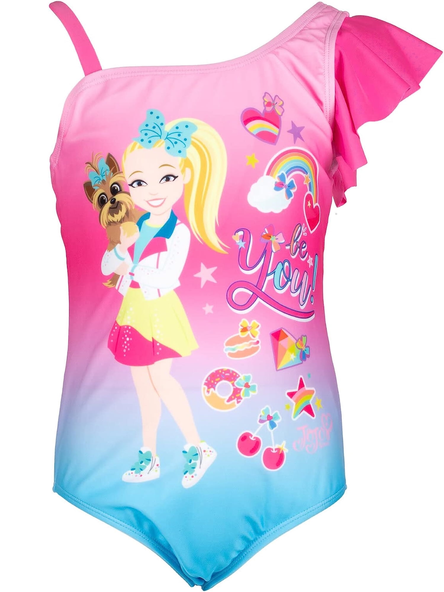 JoJo Siwa Girls' Be You 1 Piece Swimsuit, Sizes 4-16 - Walmart.com