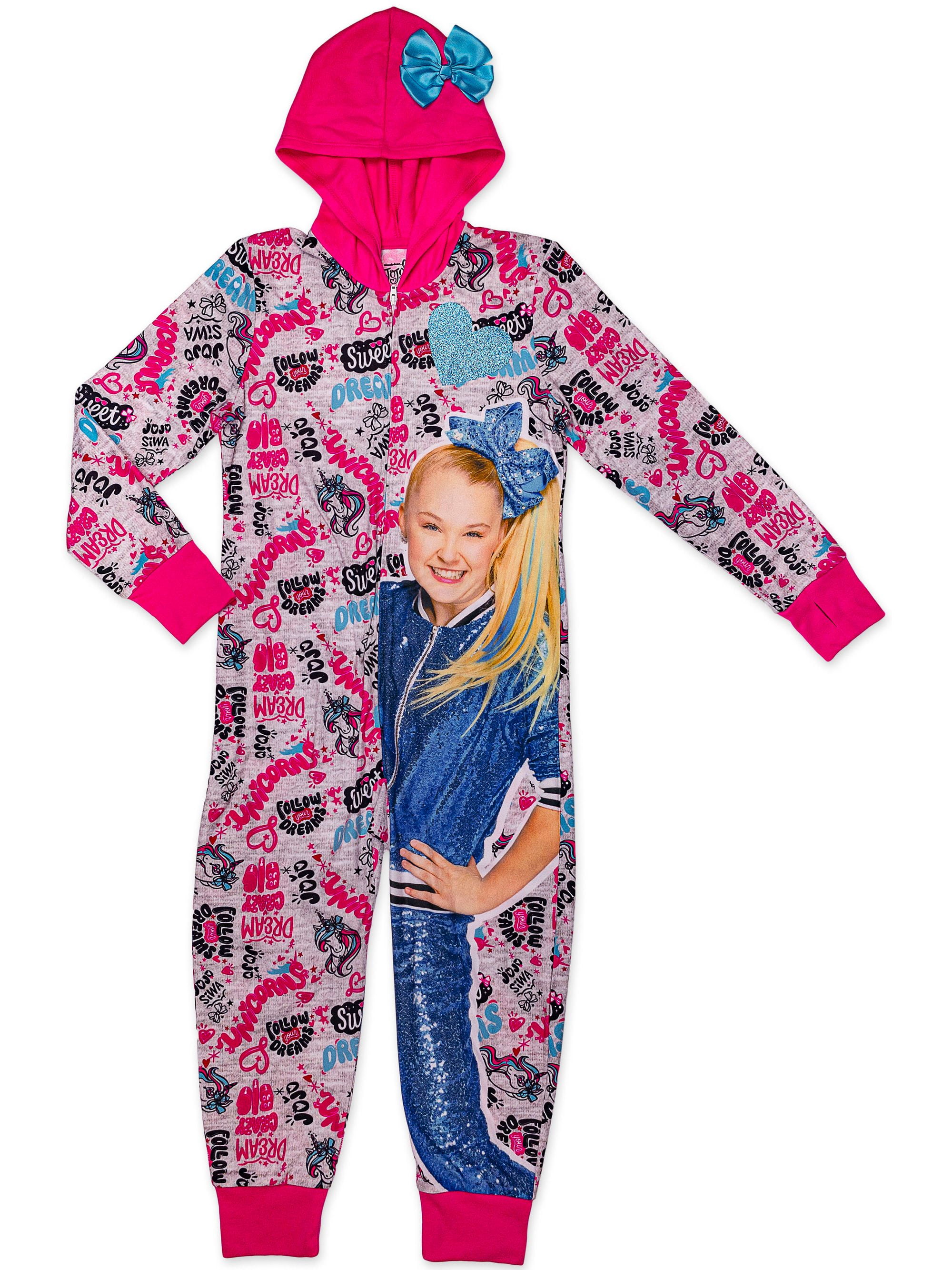 JoJo Siwa Girls Hooded Pajama Blanket Sleeper, Sizes 4-10 - Walmart.com