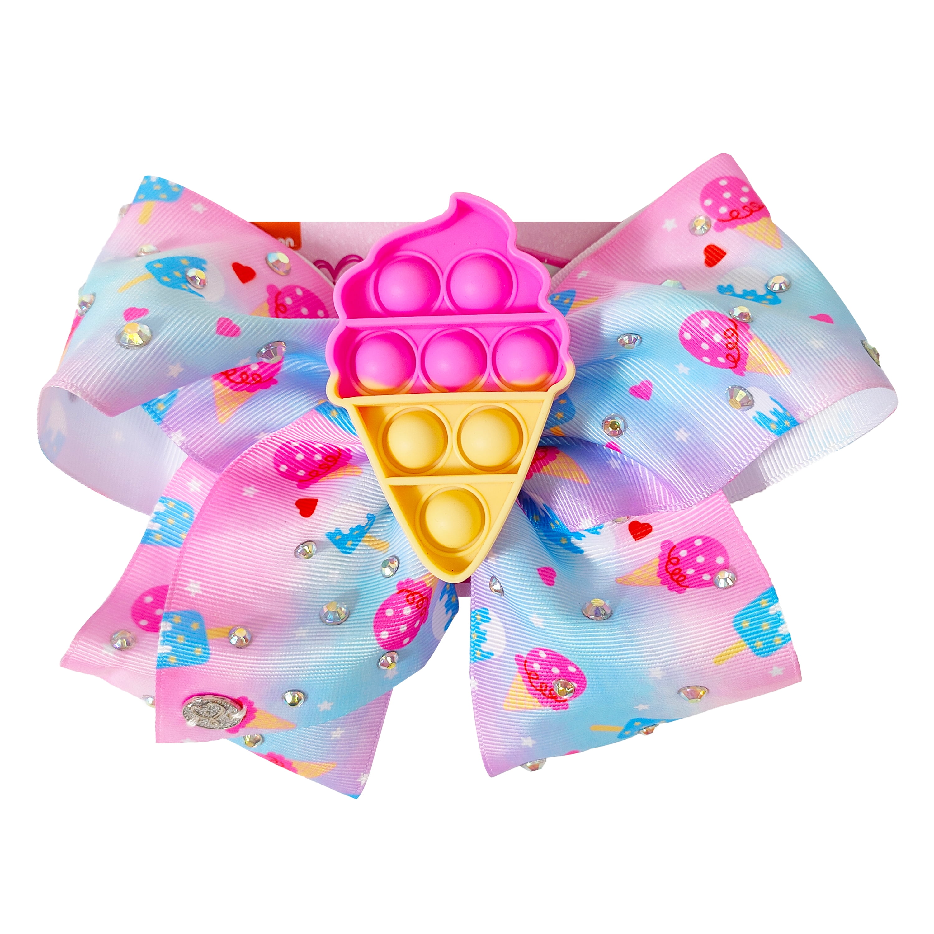 JoJo Siwa Girls Ice Cream Polyester Hair Bow, Multicolor - Walmart.com