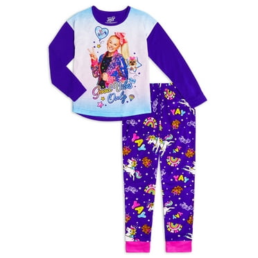 JoJo Siwa Girls One-Piece Footless Union Suit Pajamas, Sizes 4-12 ...