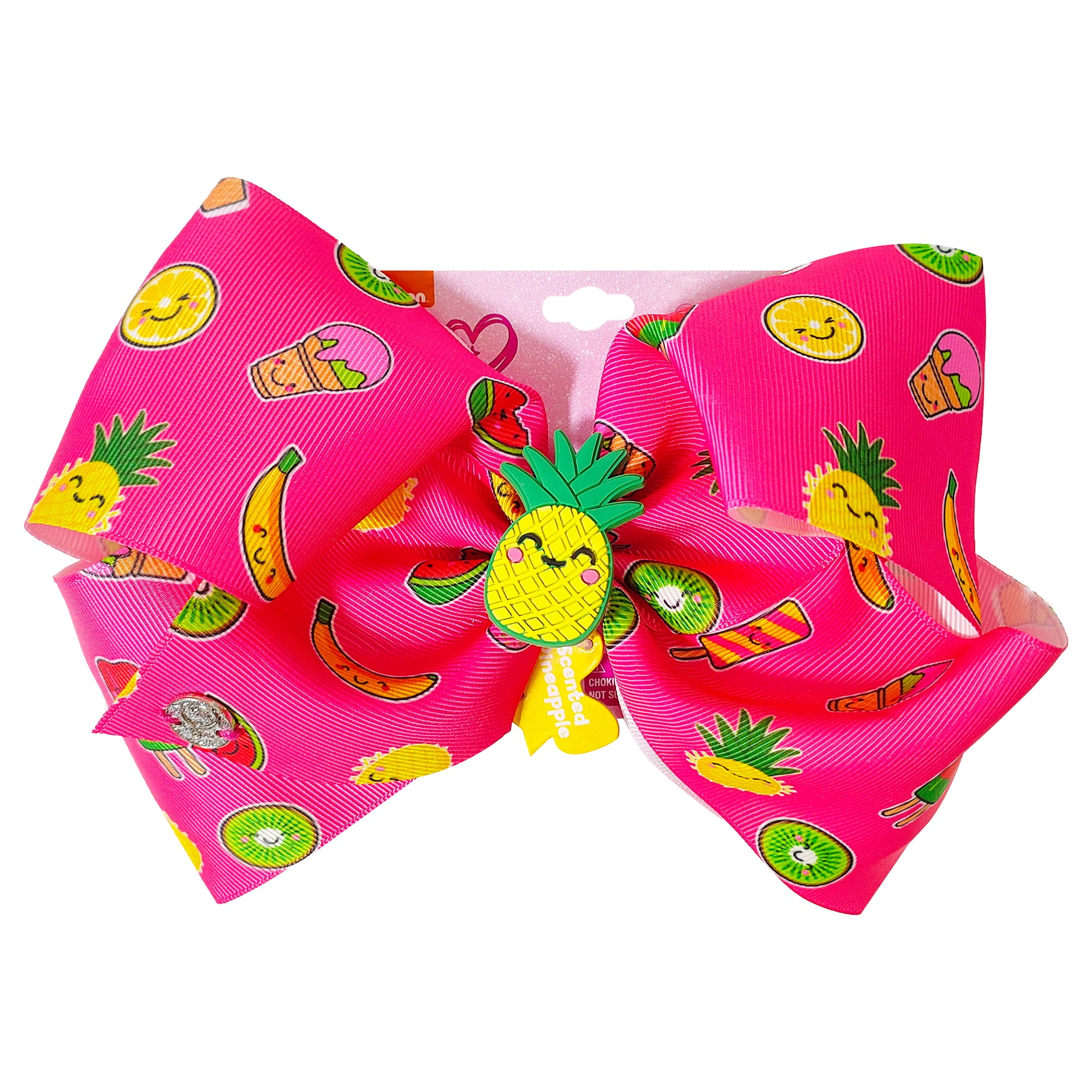 JoJo Siwa Girls Pineapple Polyester Clip In Hair Bow, Yellow - Walmart.com