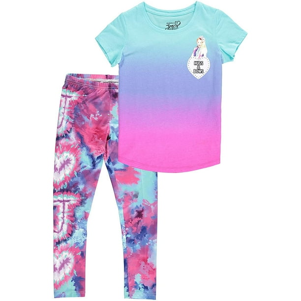 JoJo Siwa Girls' Tie Dye Short Sleeve T-Shirt and Leggings Set ...