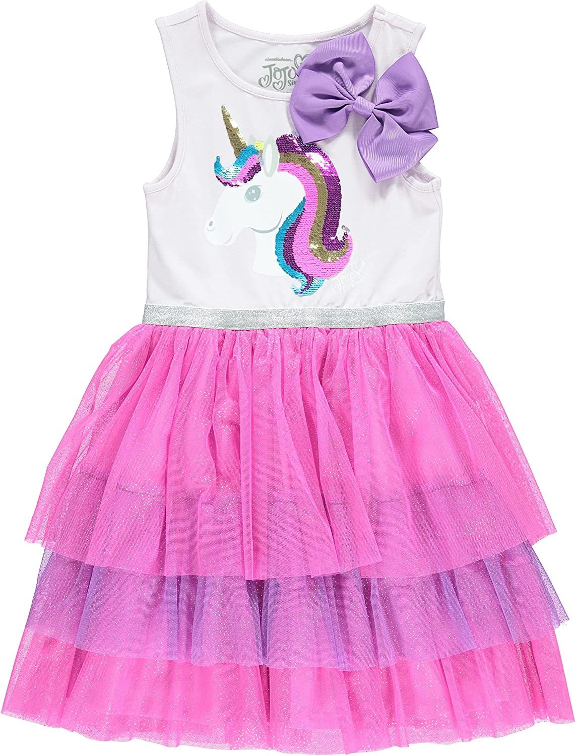 JoJo Siwa Girls' Tutu Dress with Tulle Skirt - Nickelodeon Small ...