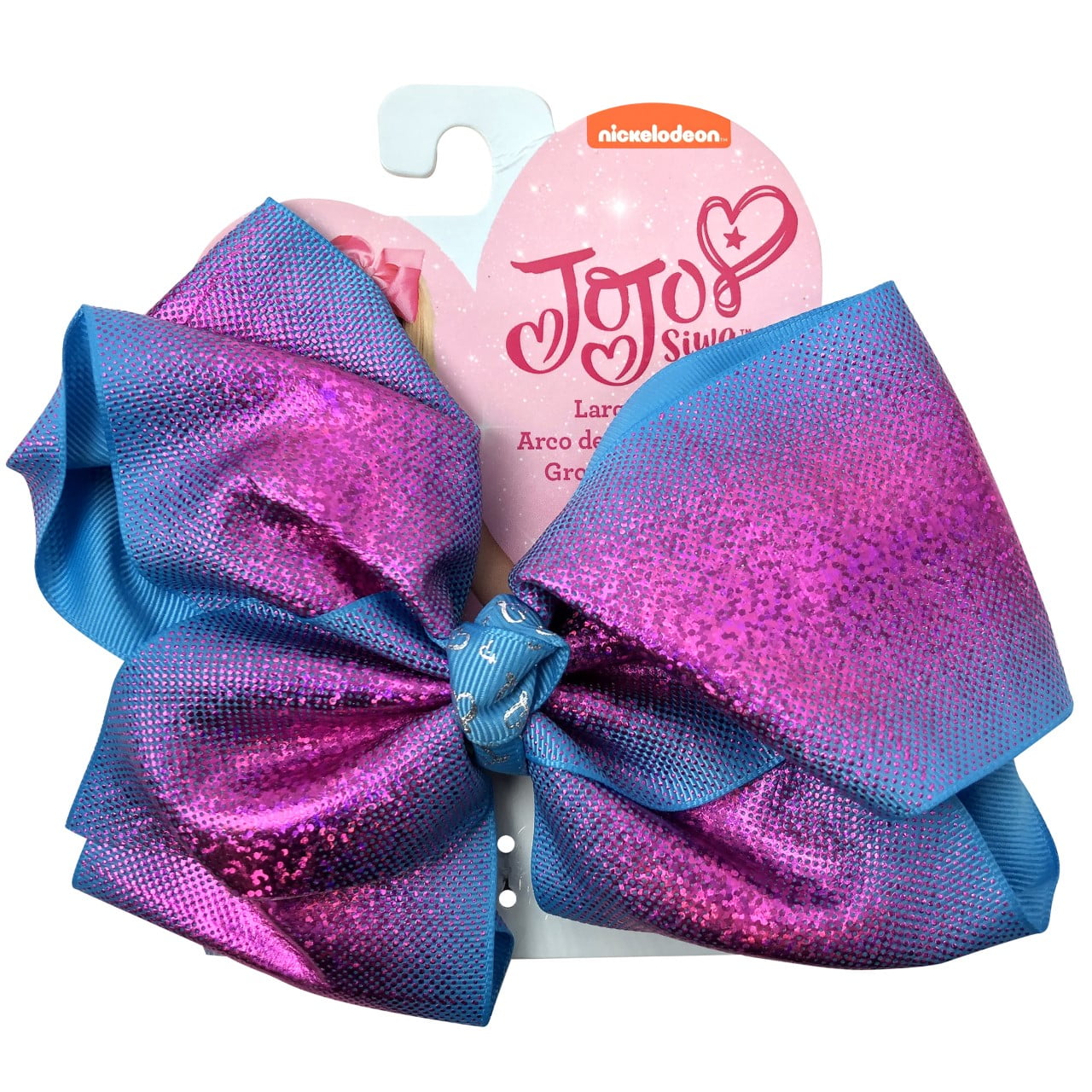 JoJo Siwa Metallic Purple and Blue Hair Bow - Walmart.com