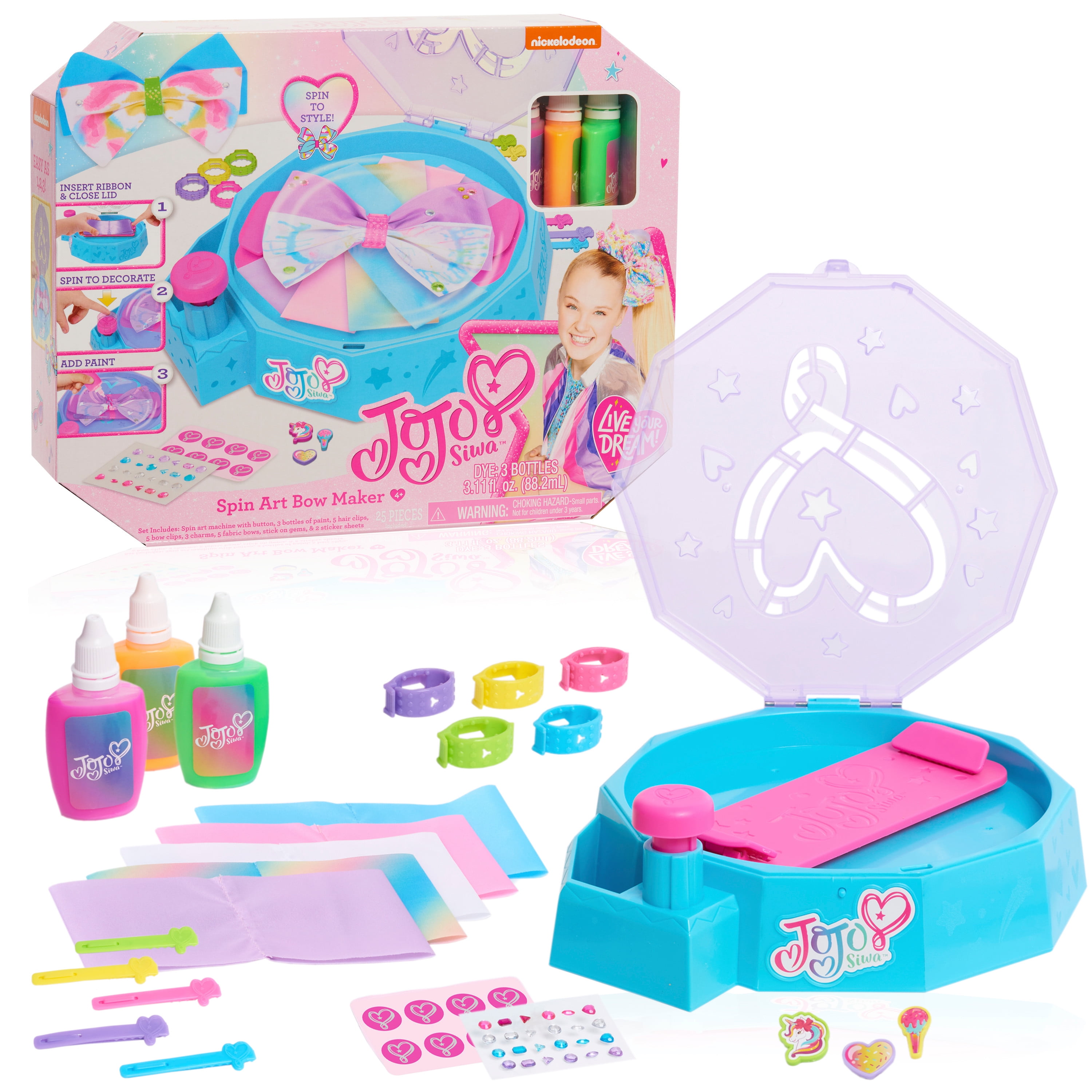 JoJo Siwa JoJo Spin Art Bow Maker, Kids Activity Set, Includes Spinner ...