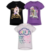 Nickelodeon JoJo Siwa Exclusive Girls Sequin Bow Graphic T-Shirts, 2 ...