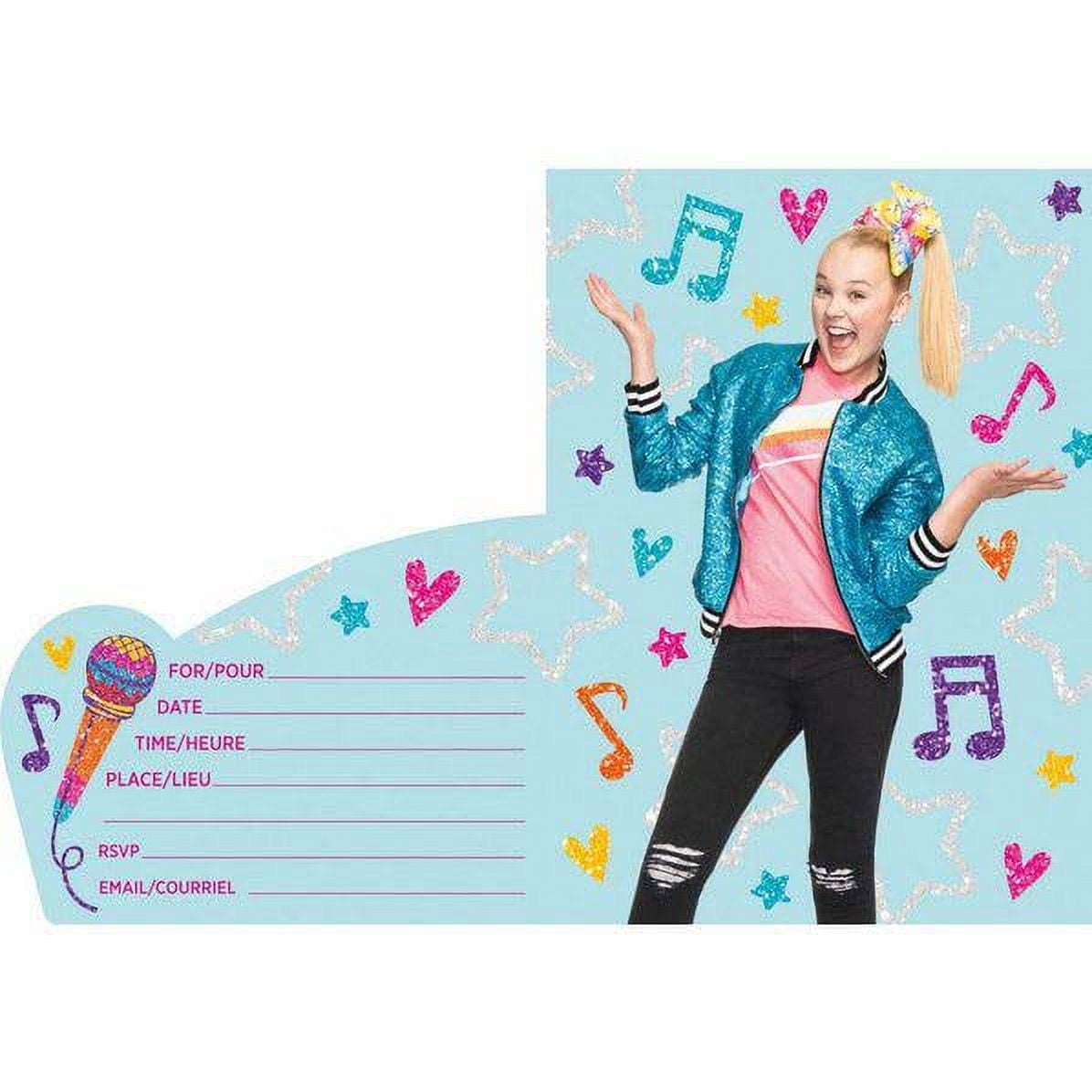 JoJo Siwa Rainbow Invitation Set, Decorative, 8 Count - Walmart.com