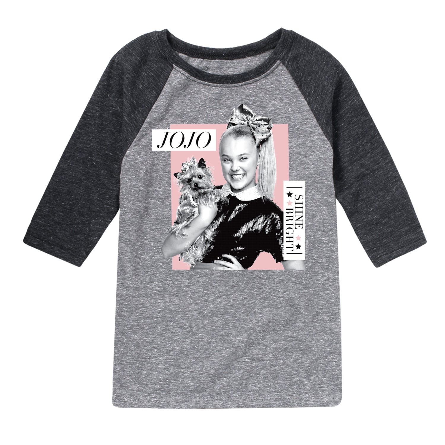 JoJo Siwa - Shine Bright - Toddler And Youth Raglan Graphic T-Shirt ...