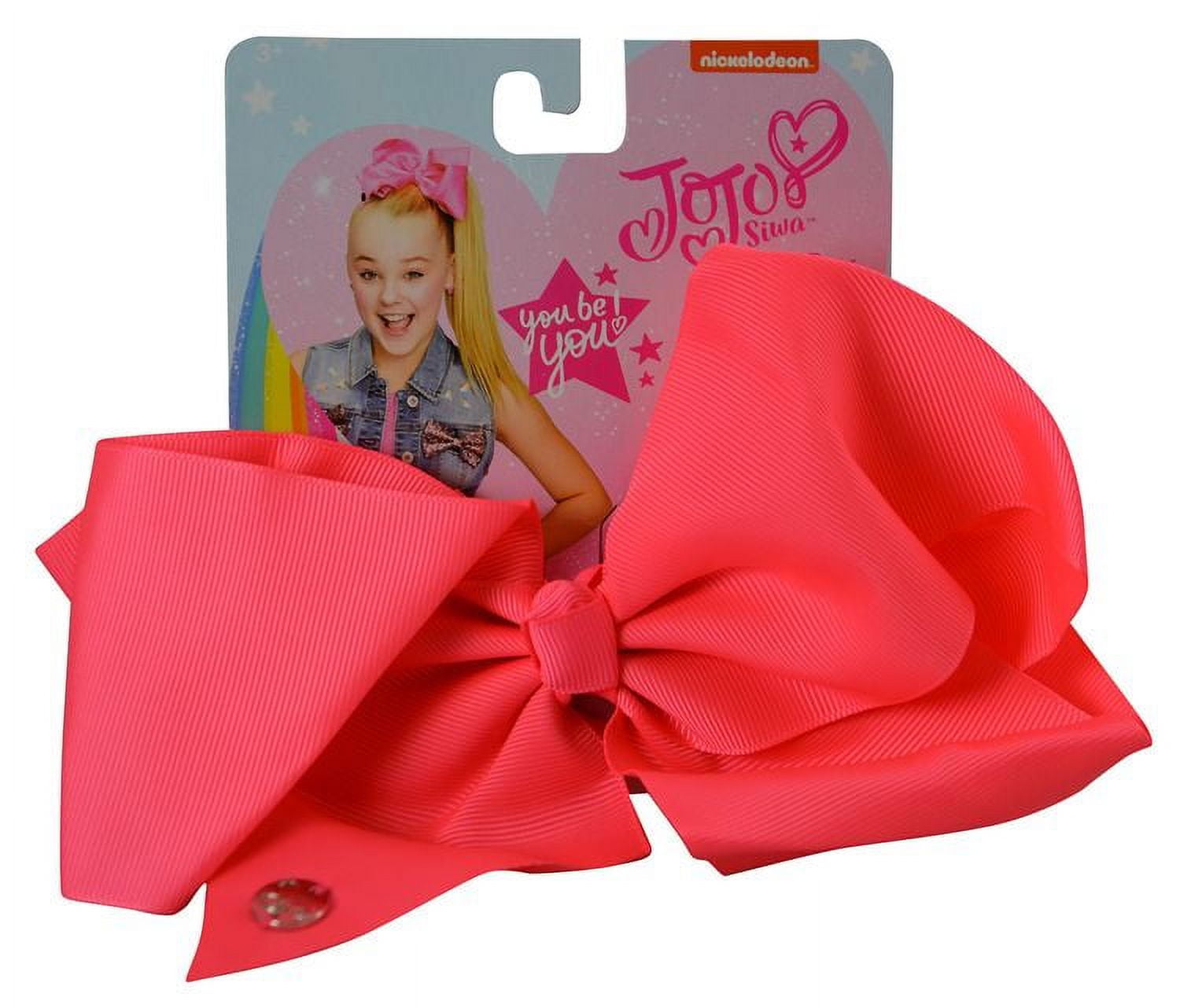 JoJo Siwa Signature Collection Hair Bow - Neon Pink - Walmart.com