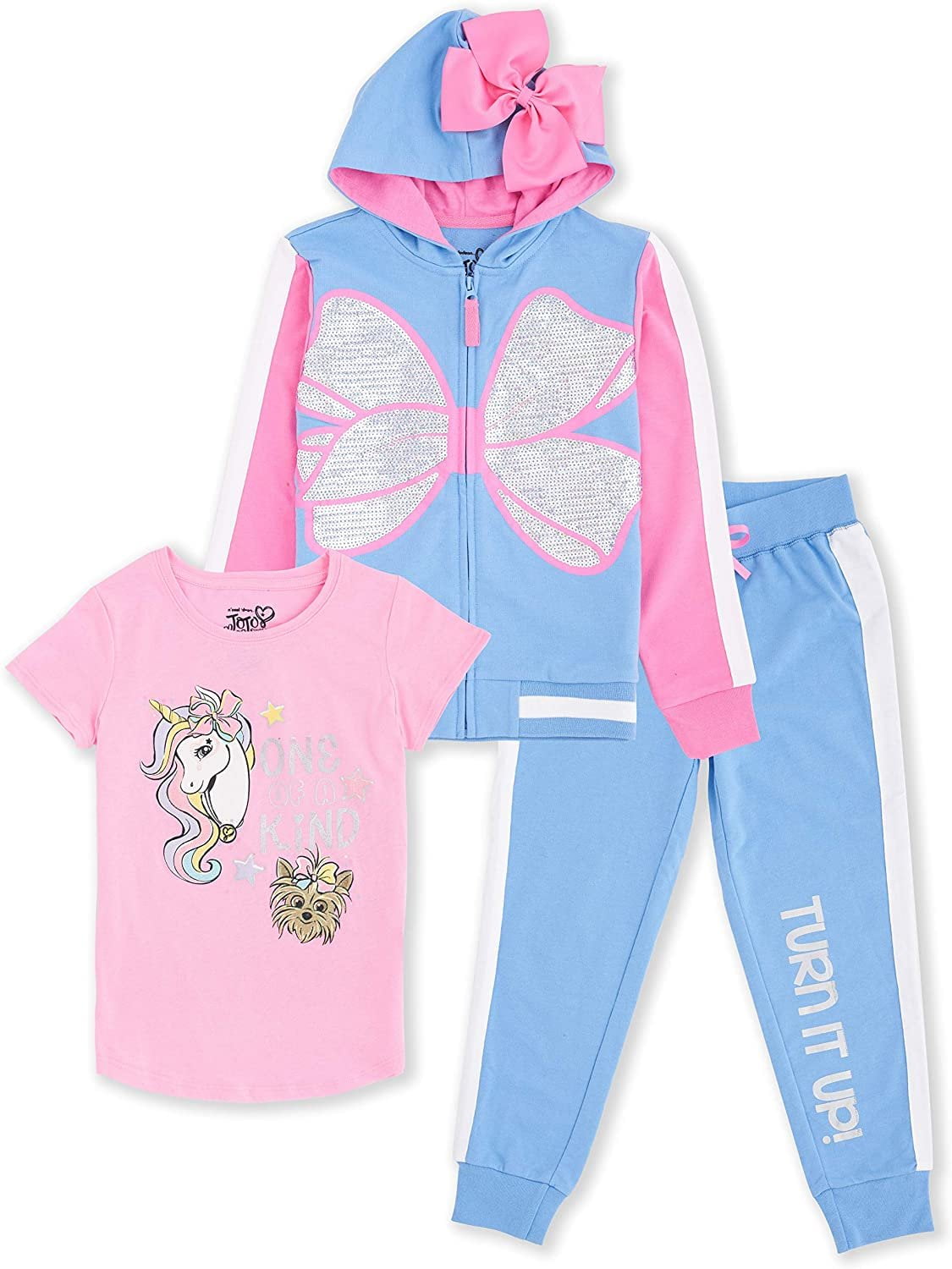JoJo Siwa Unicorn Graphic Hoodie, Top and Legging, 3-Piece Athleisure ...
