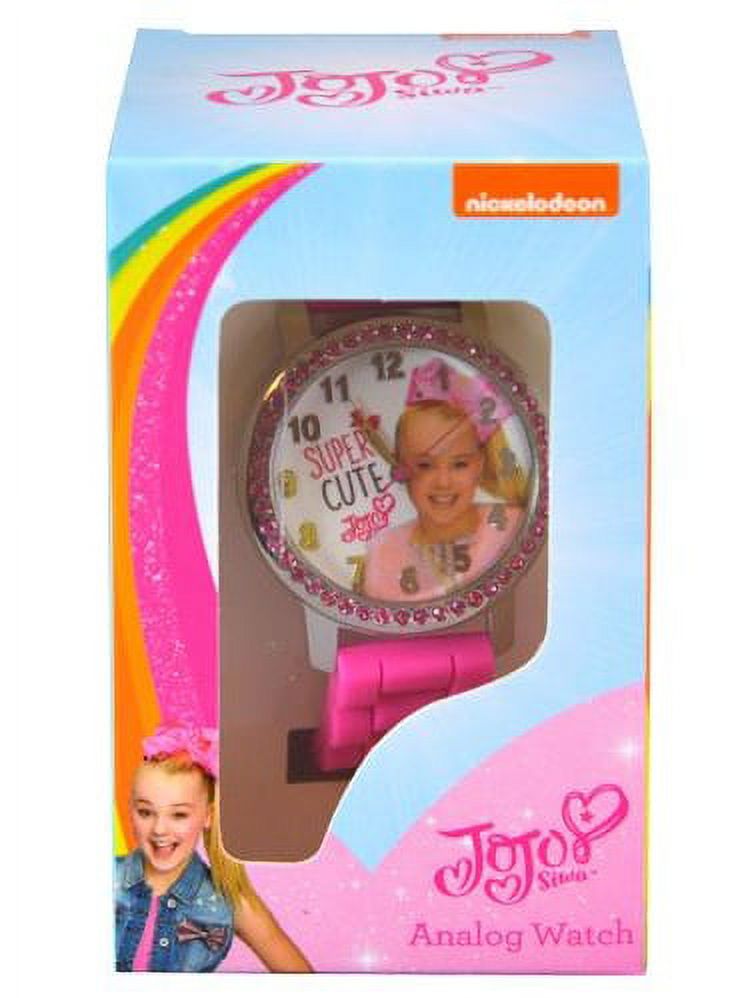 JoJo Siwa Watch with Rhinestones & Ribbed Band in Window Box - Walmart.com