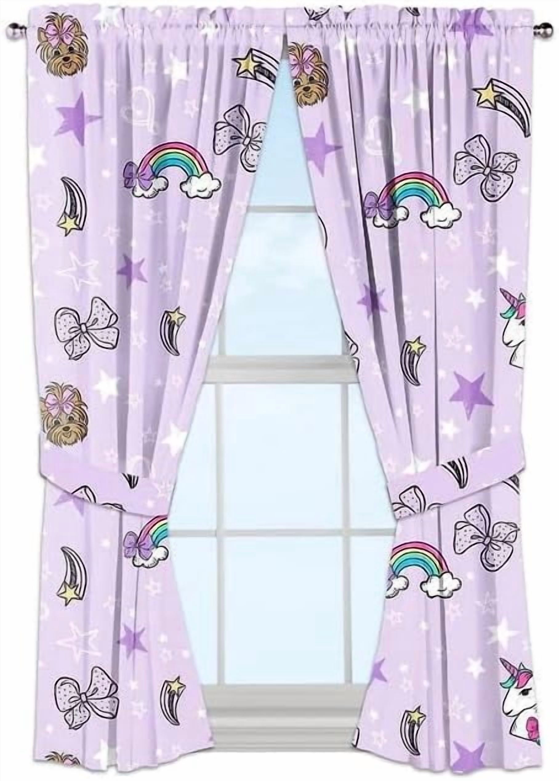 JoJo Siwa Window Panel Drapes Decorative Curtains for Kids Bedroom ...