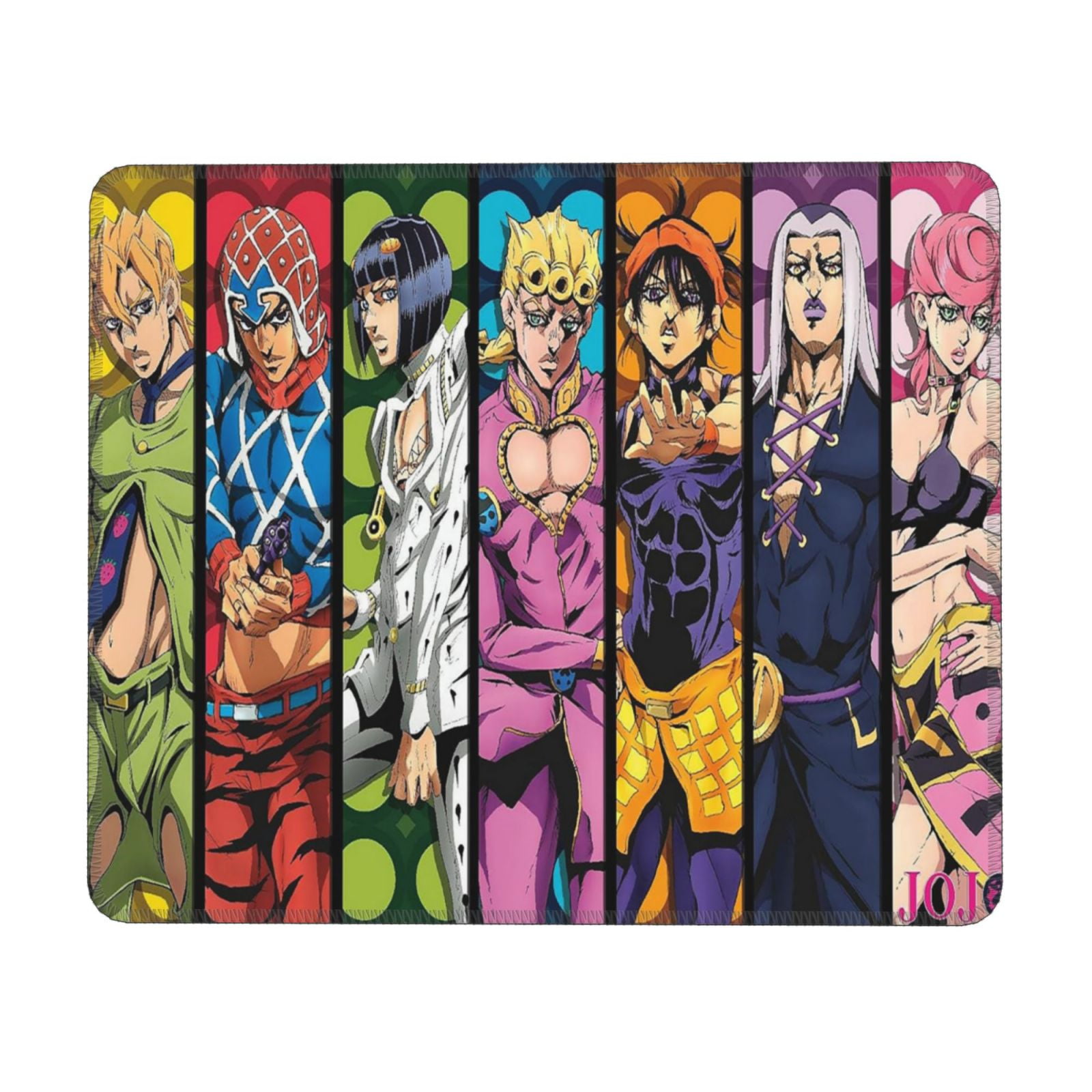 JoJo's Bizarre Adventure Desk Mat, Gaming Mouse Pad Mat with Non-Slip Base Stitched Edges ...