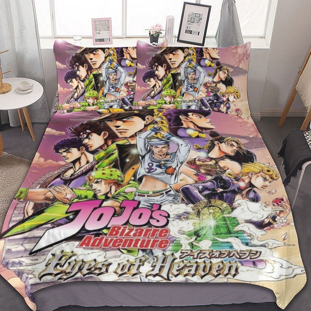 JoJo's Bizarre Adventure Duvet Cover Set 3-Piece Bedding Set Soft Warm ...