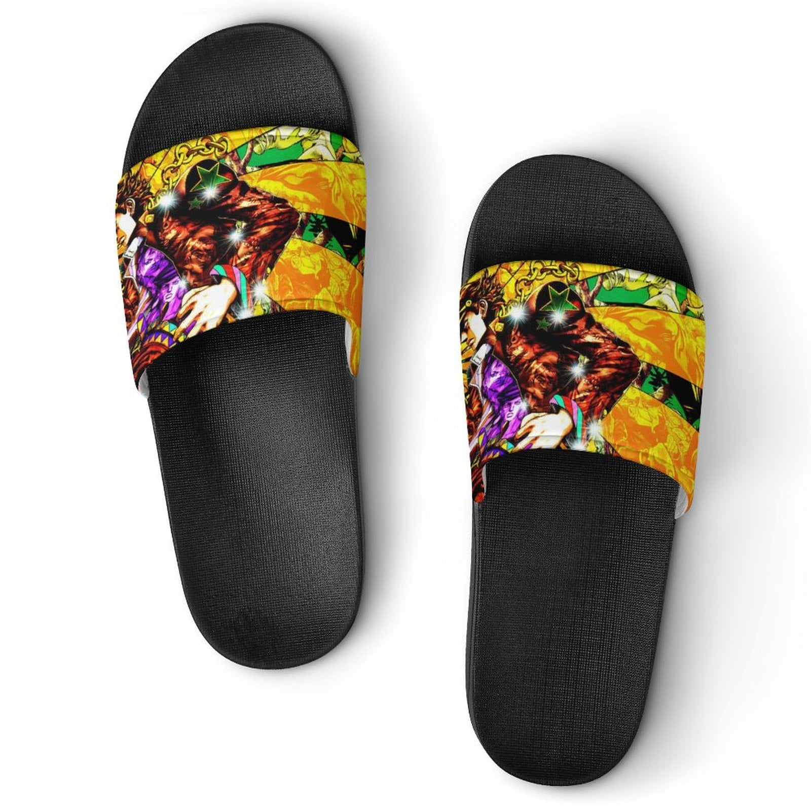 JoJo's Bizarre Adventure Home Slippers Slide Sandals, Casual Pool Slide ...