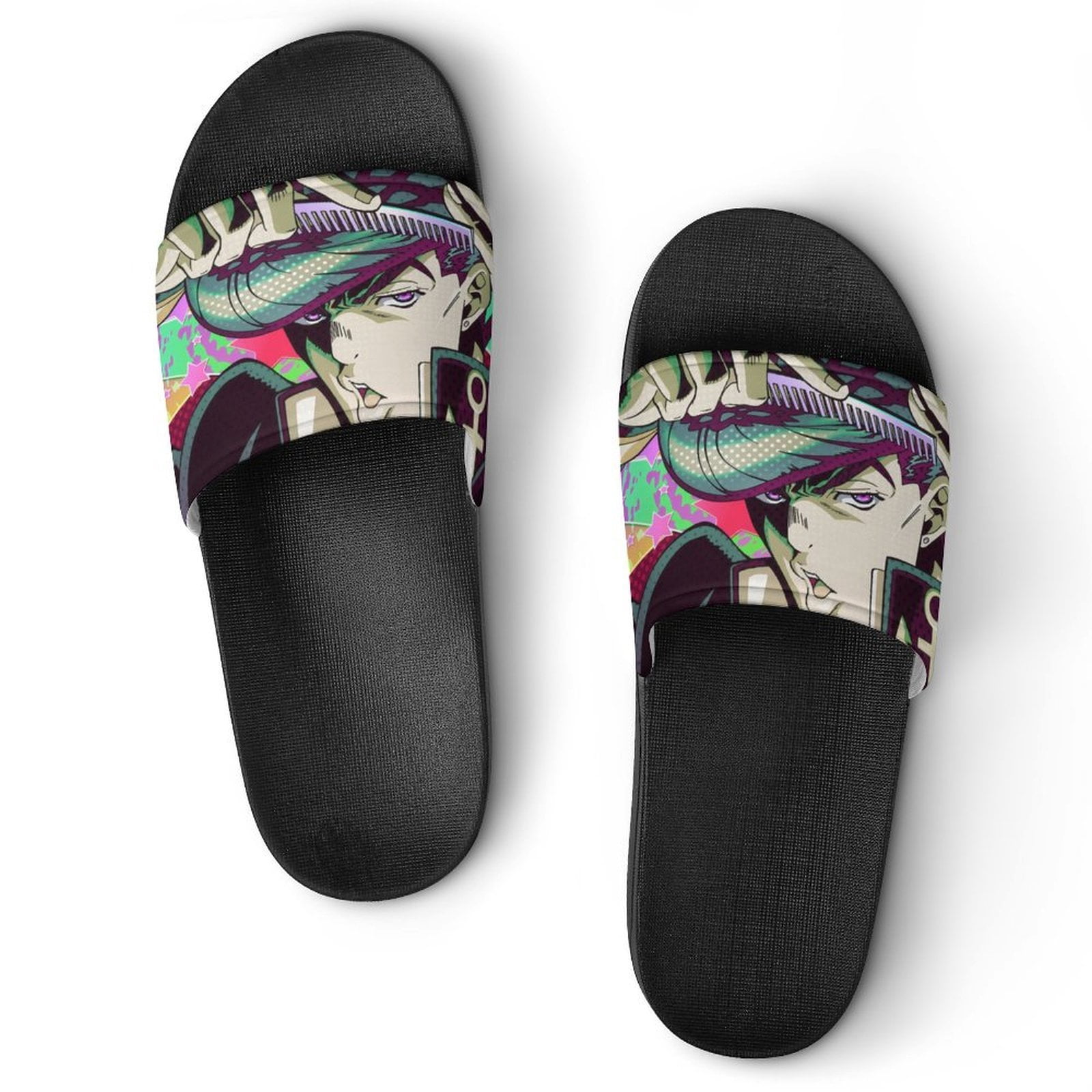 JoJo's Bizarre Adventure Home Slippers Slide Sandals, Casual Pool Slide ...