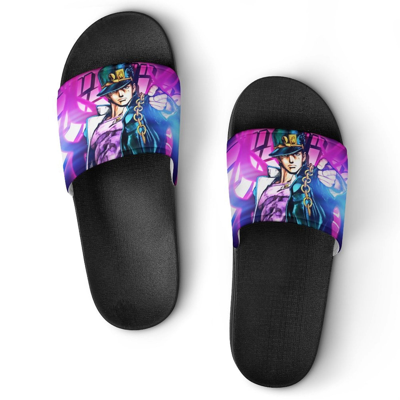 JoJo's Bizarre Adventure Home Slippers Slide Sandals, Casual Pool Slide ...