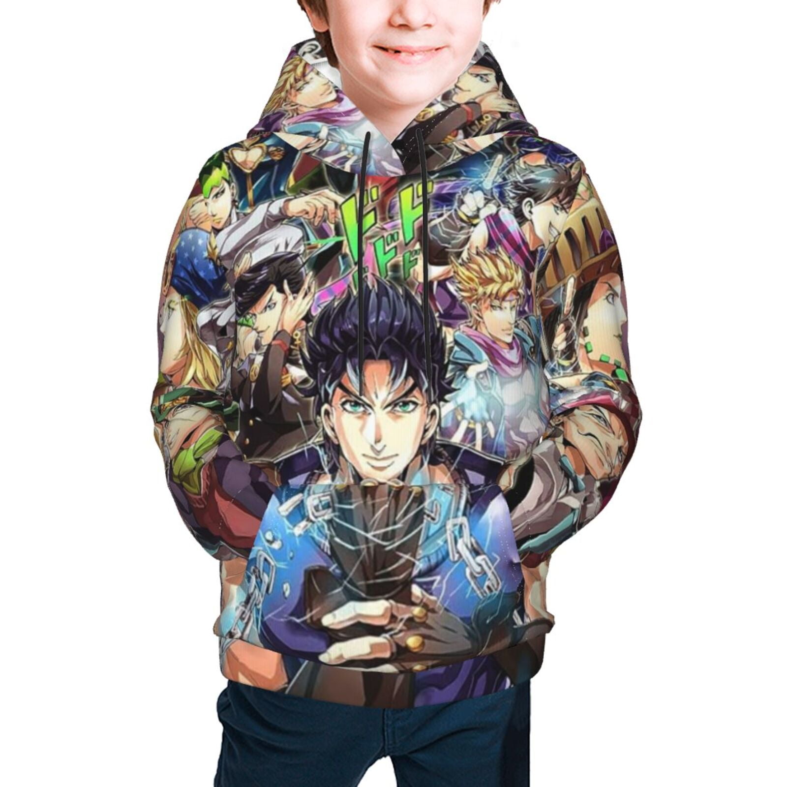 JoJo's Bizarre Adventure Hoodie 3D Print Pullover Hooded Long Sleeve ...