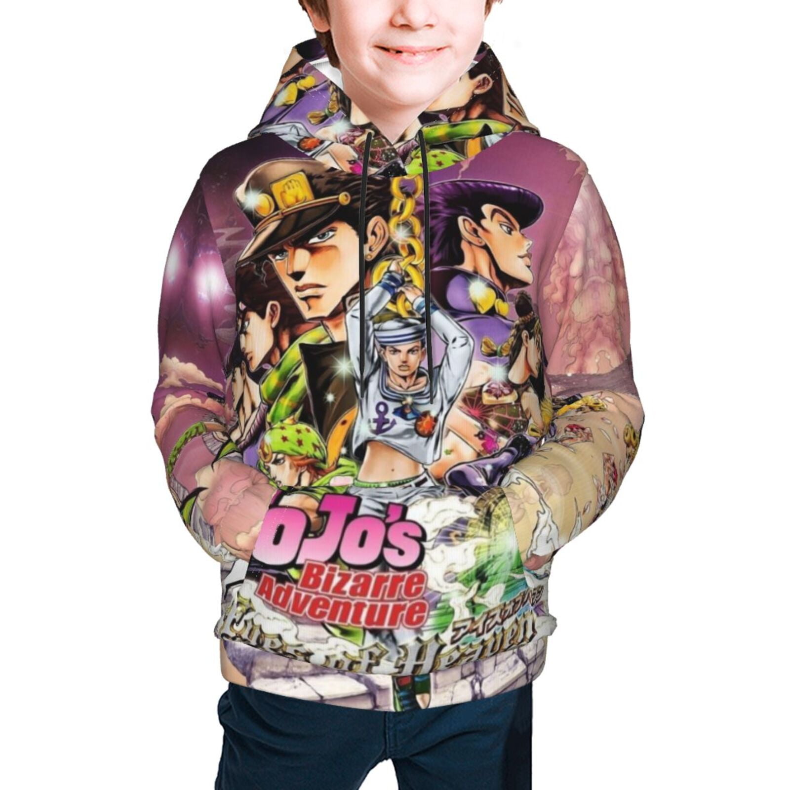 JoJo's Bizarre Adventure Hoodie 3D Print Pullover Hooded Long Sleeve ...