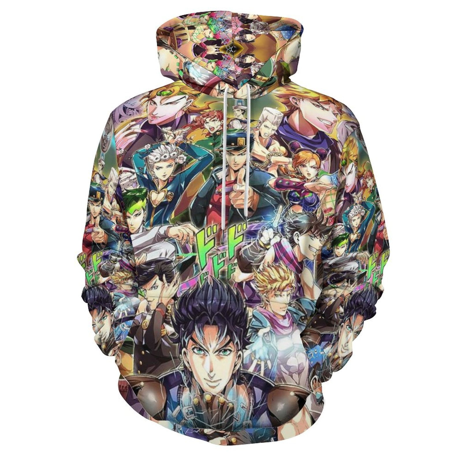 JoJo's Bizarre Adventure Hoodie 3D Print Pullover Hooded Long Sleeve ...