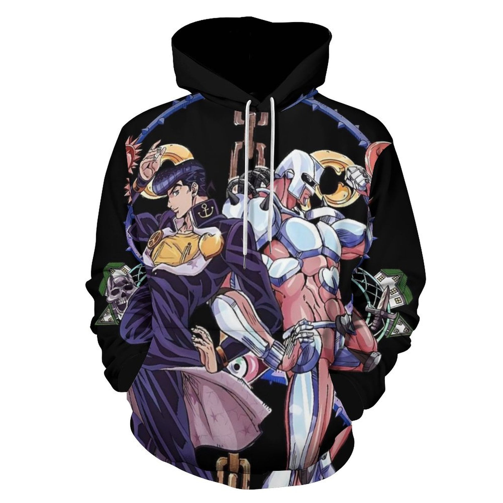 JoJo's Bizarre Adventure Hoodie,Unisex 3D Printing Long Sleeve Pullover ...