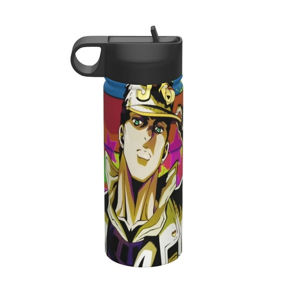 JoJo's Bizarre Adventure Kids Insulated Water Bottle With Straw - 18 Oz ...