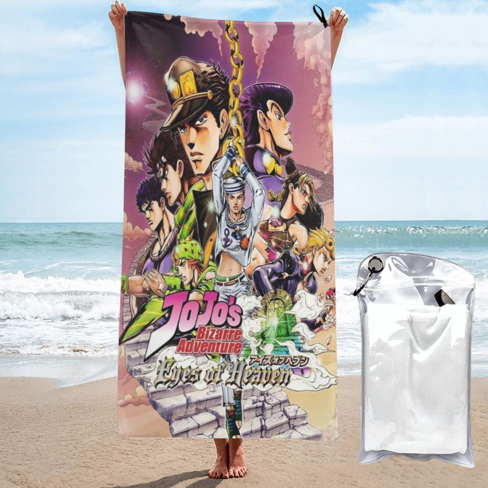 JoJo's Bizarre Adventure Microfiber Beach Towel Oversized Lightweight ...