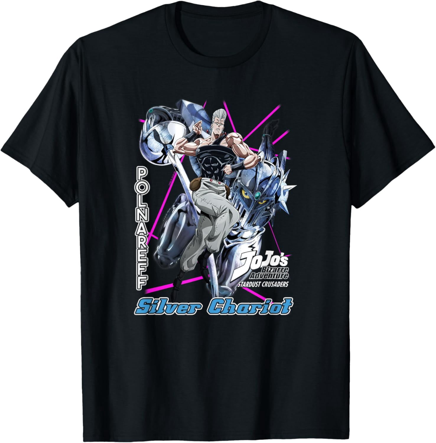 JoJo's Bizarre Adventure Polnareff Silver Chariot Anime T-Shirt Short ...