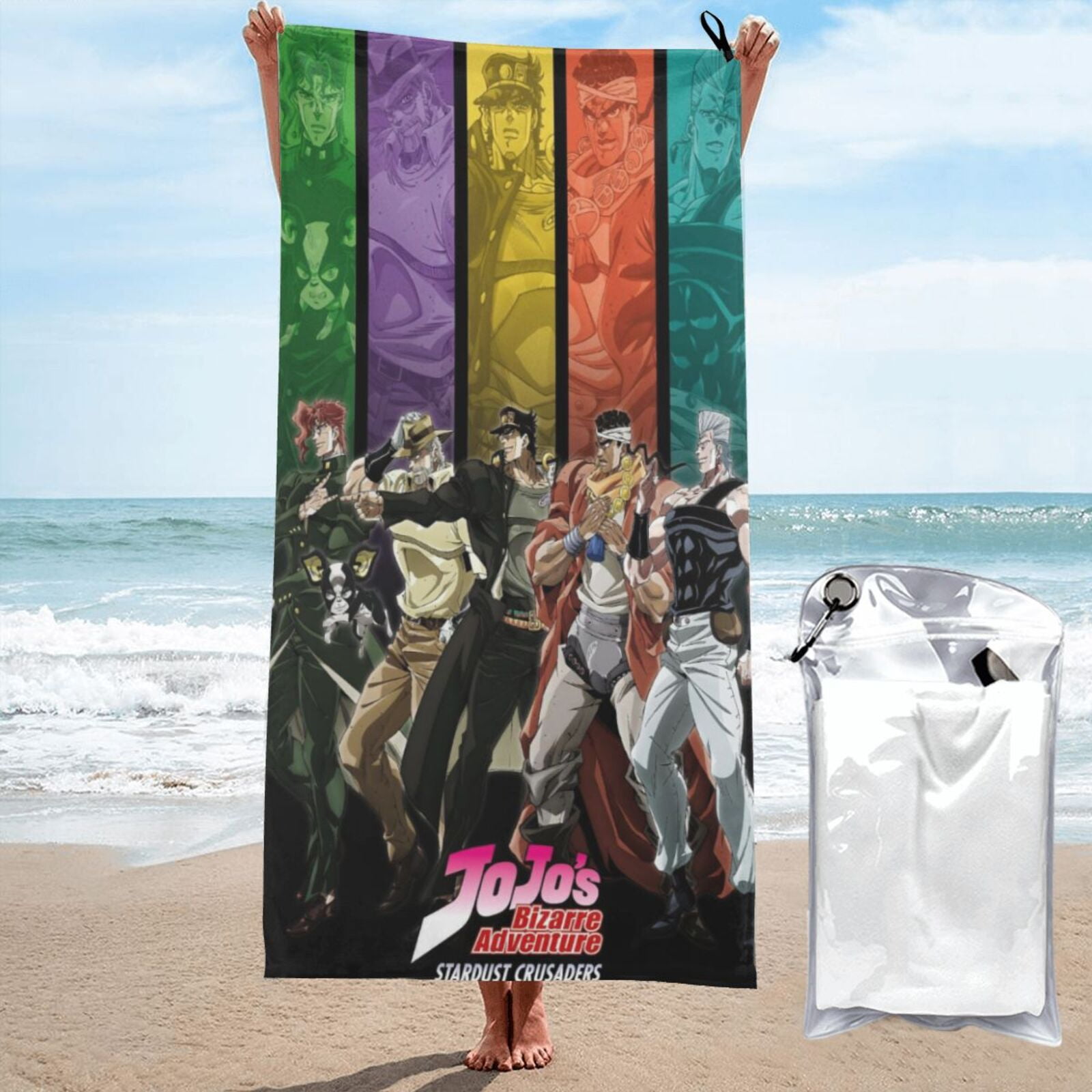 JoJo's Bizarre Adventure Quick Dry Sand Free Microfiber Beach Towel for ...