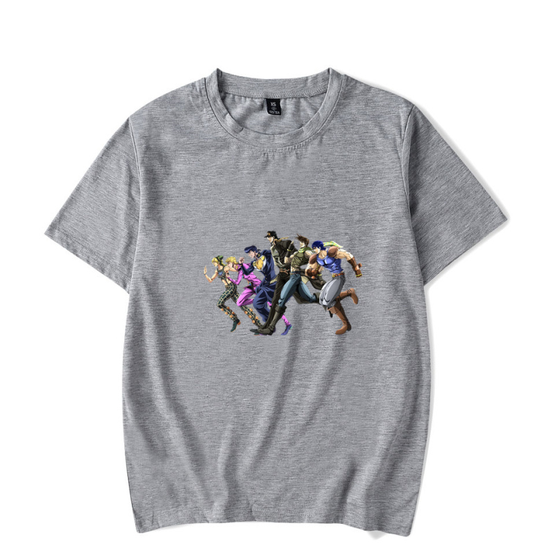 JoJo's Bizarre Adventure T-Shirt Summer Crewneck Short Sleeve Shirt ...